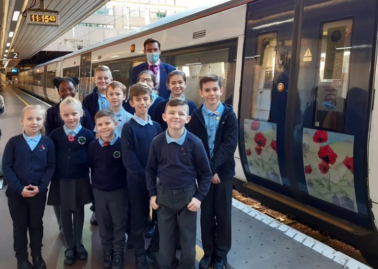 Local schoolchildren help c2c commemorate Remembrance Sunday | Trains ...