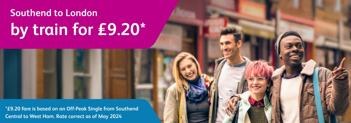 Buy c2c train tickets for services between Southend & London