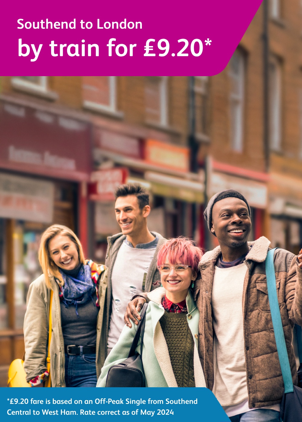 Buy c2c train tickets for services between Southend & London